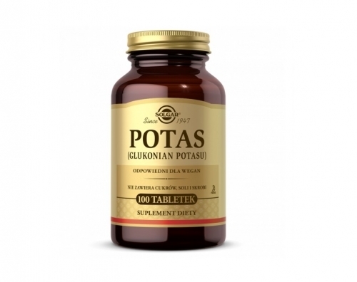 SOLGAR Potas 100 tabletek w Apteka internetowa | Leki suplementy kosmetyki